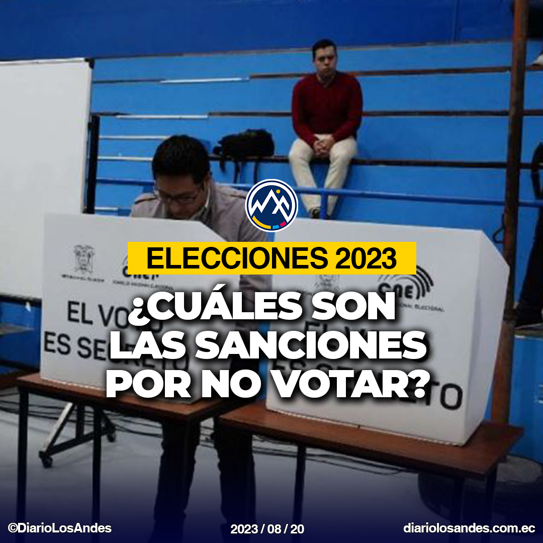 Cuáles son las multas por no votar este domingo, 20 de agosto de 2023?